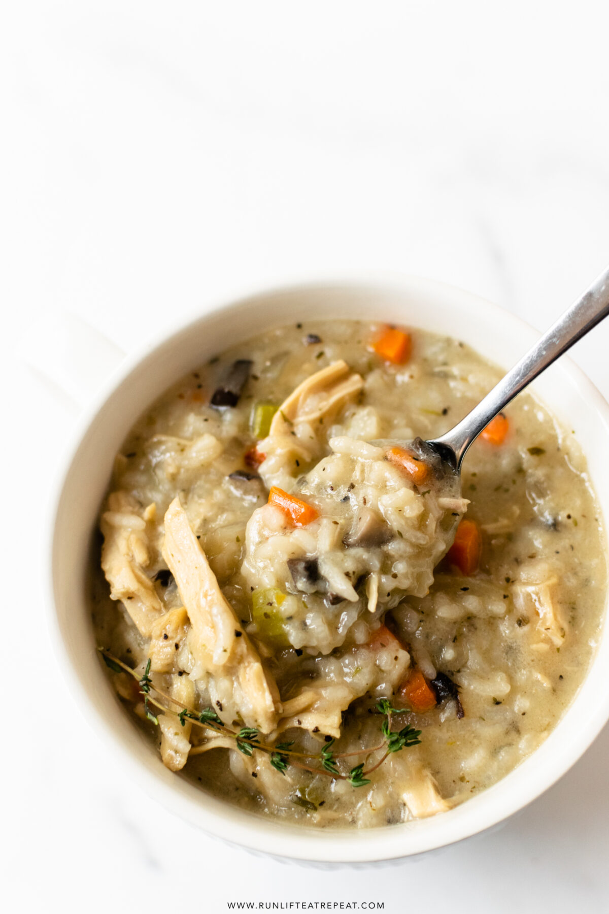 Slow Cooker Creamy Chicken and Rice Soup - Simple Everyday Recipes